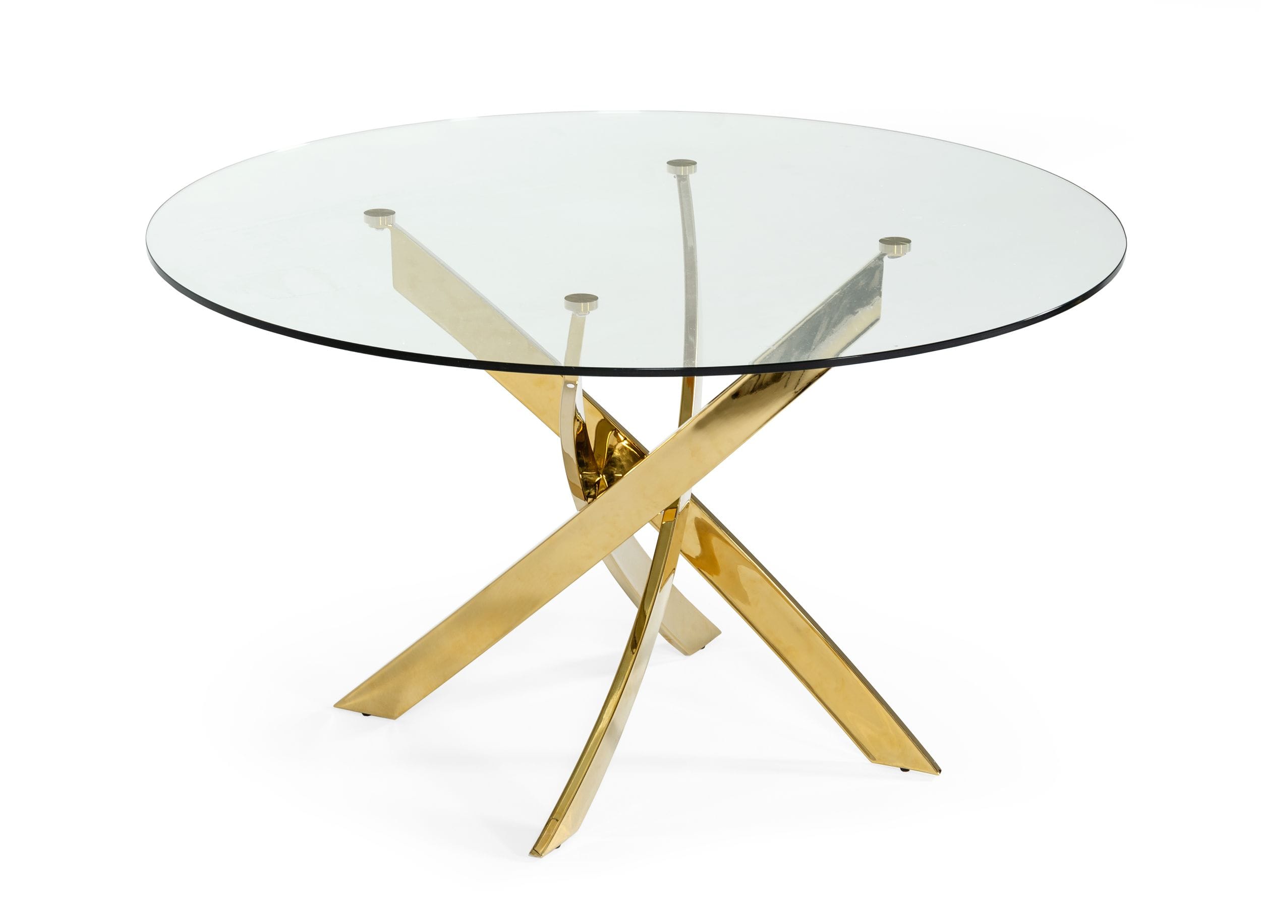 Modrest Pyrite Modern Round Glass Dining Table – MONAVILLA